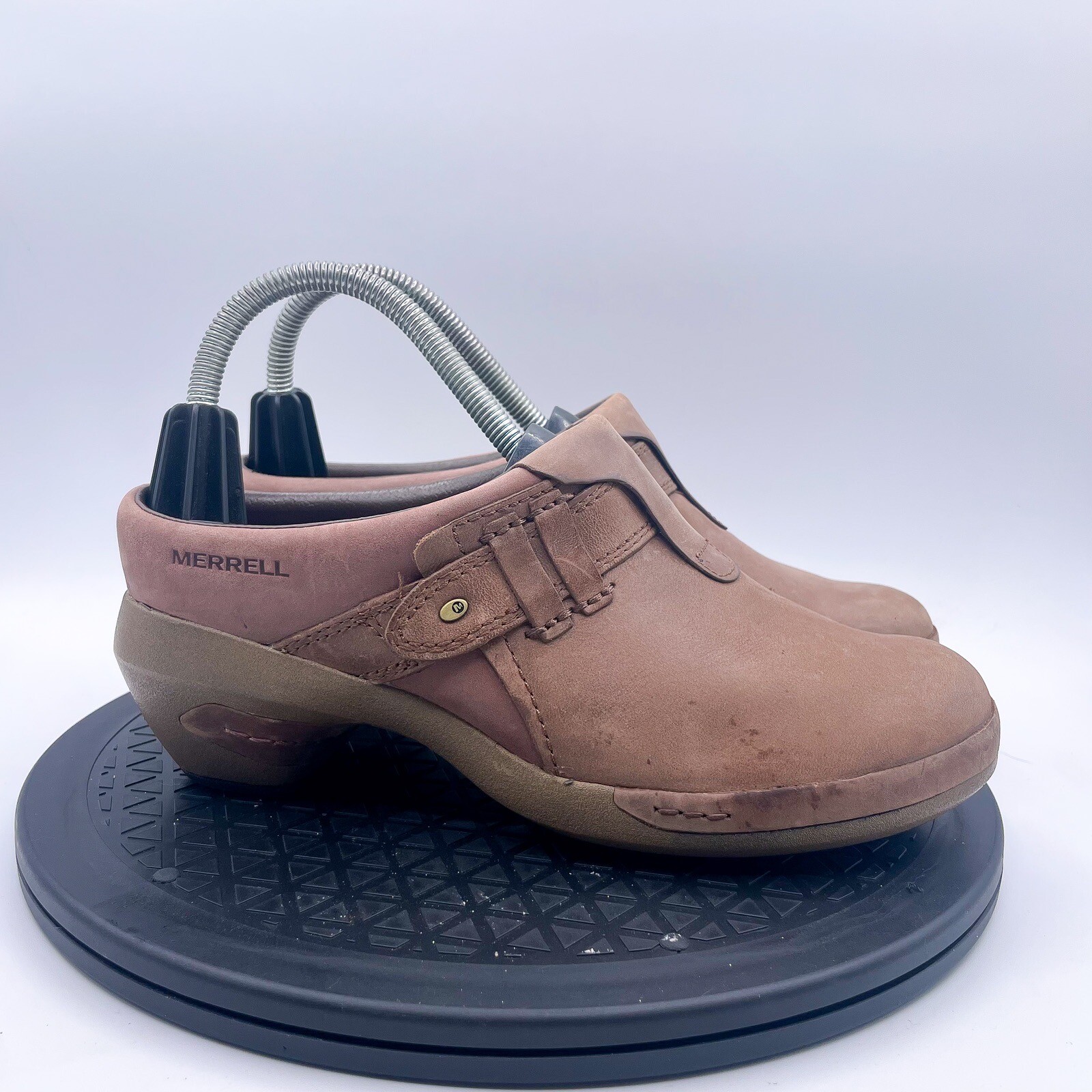 Merrell Luxe Wrap Womenswear Clogs Brown Leather Shoe… - Gem