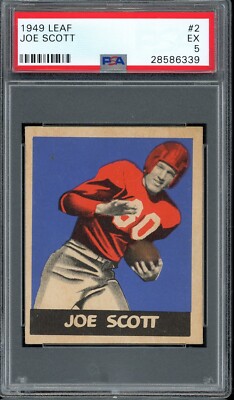 1949 Leaf Football #2 Joe Scott PSA 5 | eBay