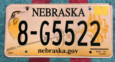 LICENSE PLATES Nebraska bird 8–65522 | eBay