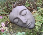 STONE GARDEN ABSTRACT MODERN ART LYING SLEEPING FACE STATUE HEAD ...