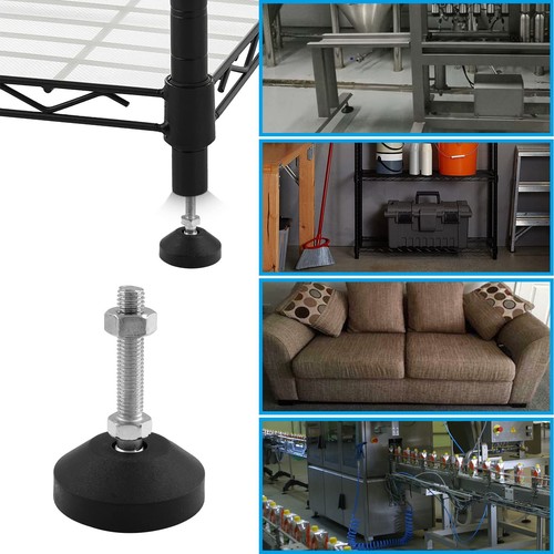 4 Pcs M8 Leveling Feet with T-Nut, Anti Skid Threaded Rubber Feet ...