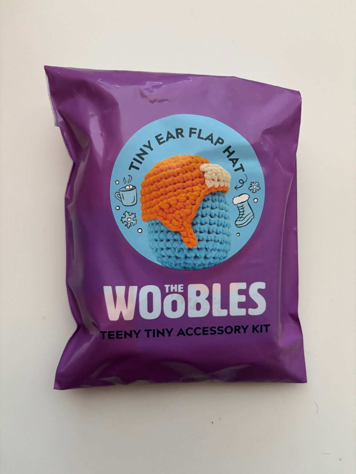 The Woobles Teeny Tiny Accessories Kit Crochet Ear Flap Hat New! Sealed ...