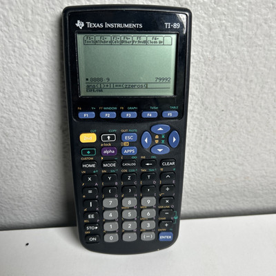 Texas Instruments TI-89 Graphing Calculator - Black With Cover Tested ...
