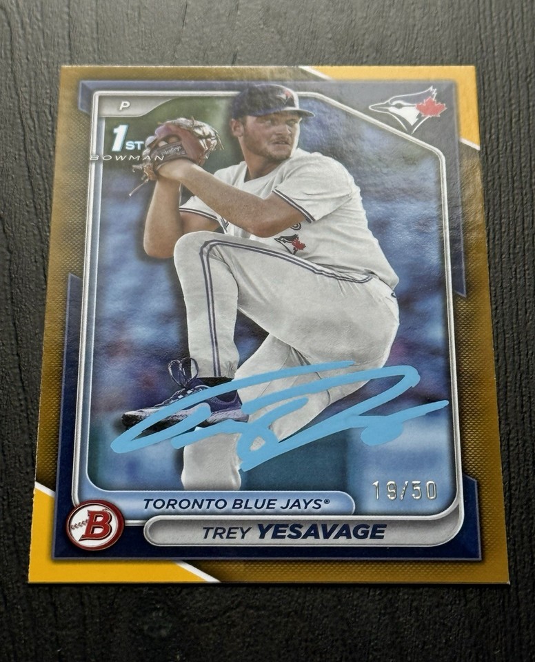 2024 Bowman Draft Trey Yesavage 1st Auto Gold /50 Auto | eBay