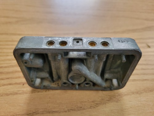 Holley 4100 4150 Rear Secondary Metering Block Double Pumper Vacuum ...