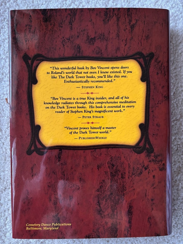 THE ROAD to the DARK TOWER Bev Vincent SIGNED Cemetery Dance Limited ...