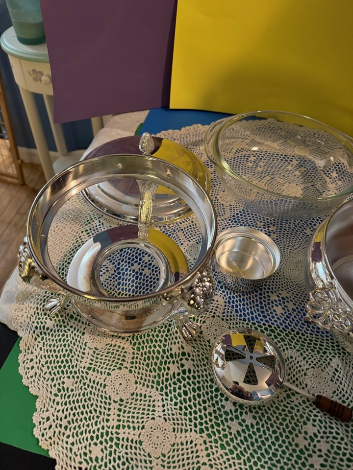 Porringder Handle Casserole w/Sterno Can Holder NO. 99110538 w/pyrex ...