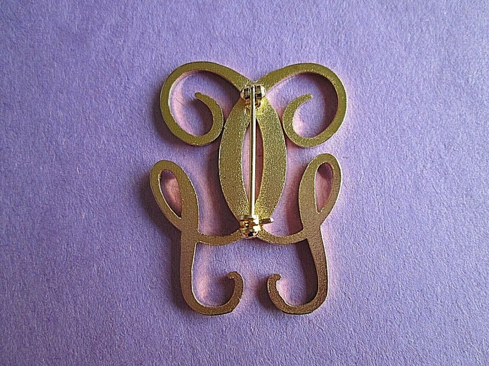 Guerlain Logo Brooch Pin Goldtone Gold Tone | eBay