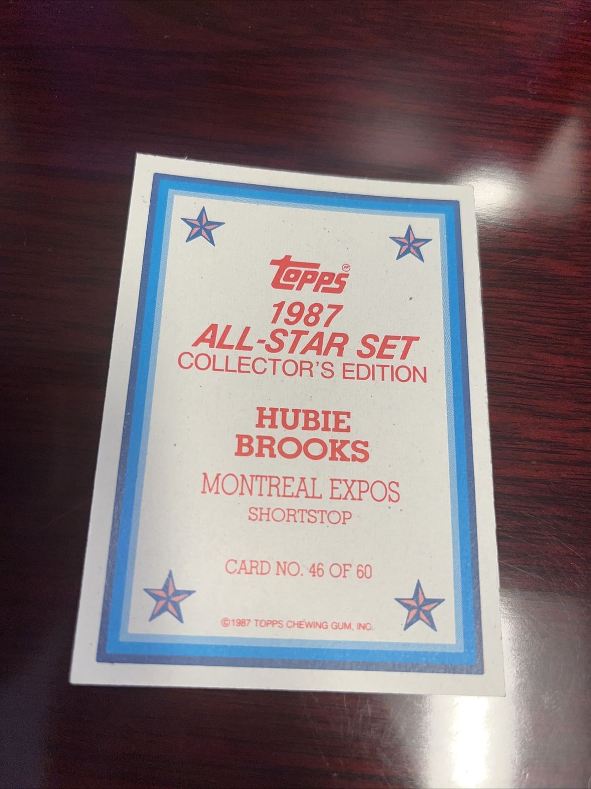 1987 TOPPS ALL STAR #46 HUBIE BROOKS MONTREAL EXPOS | eBay