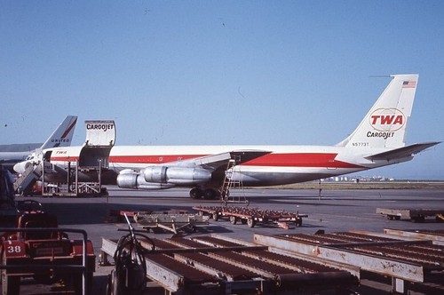 Trans World Airlines TWA Cargo Boeing 707 o/c N5773T 1971- Kodachrome ...