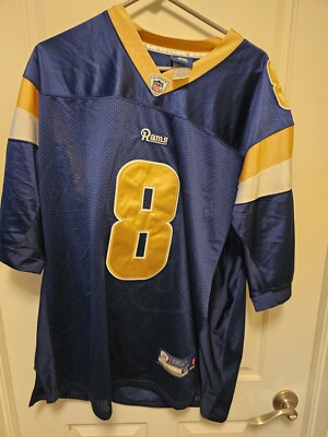 Sam Bradford St. Louis Rams Jersey Mens Xl 52 Blue Reebok Sewn NFL ...
