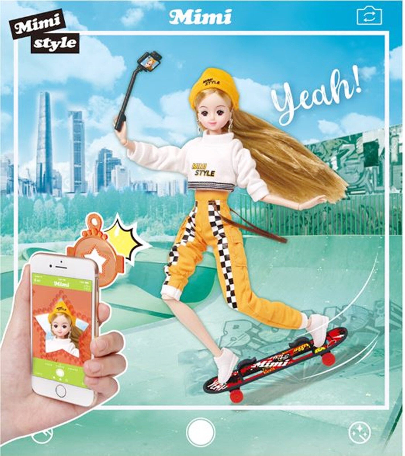 Mimiworld Fashion Ball Jointed Mimi-JUMPING SNAPSHOT Korea Barbie Doll ...