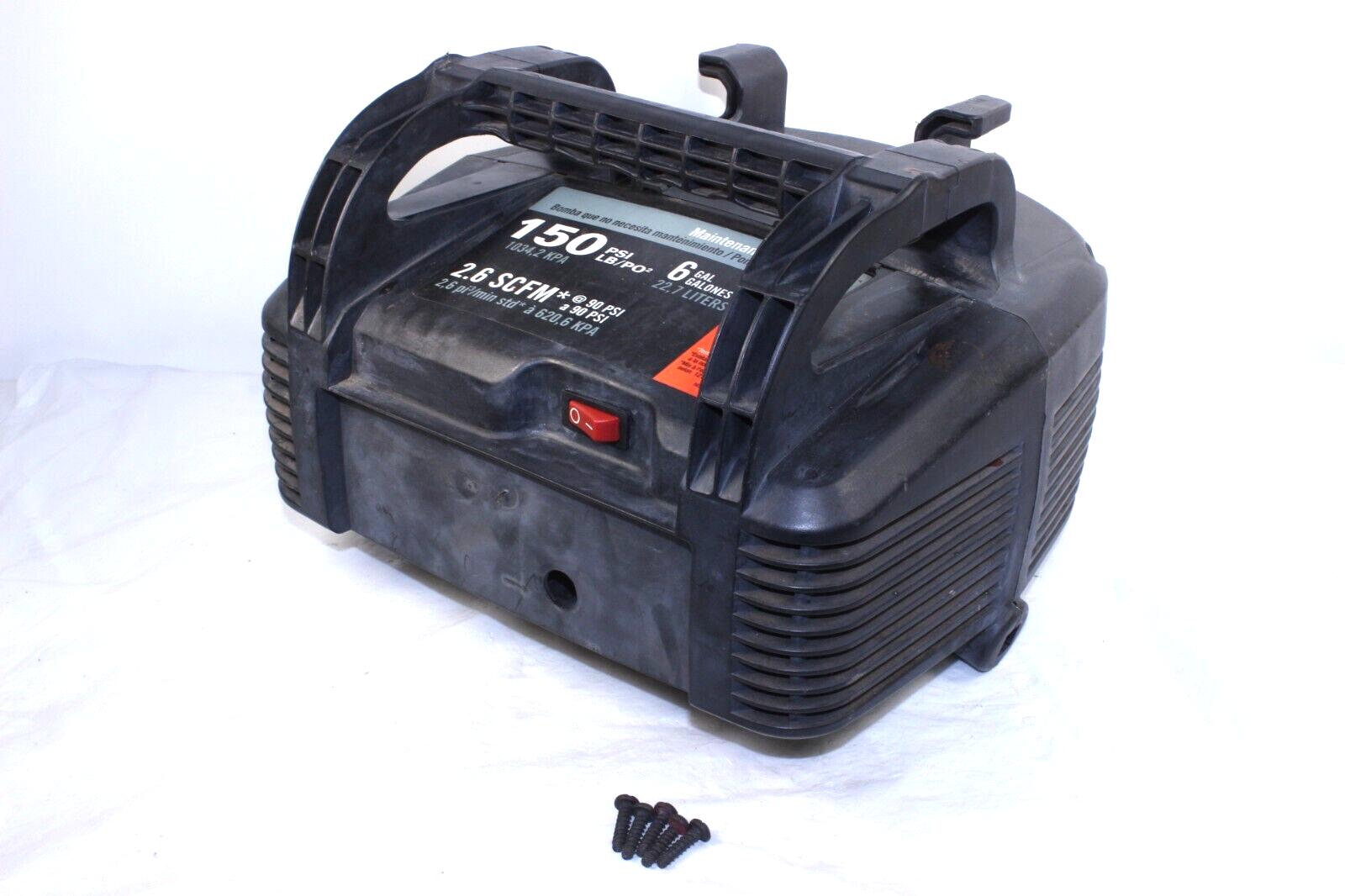 PORTER CABLE C2002 TYPE 9 6 gal AIR COMPRESSOR FRONT/REAR SHROUD ...