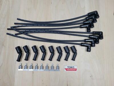 16" MSD 8.5mm LSX LS1 Unassembled High Temp Ceramic Spark Plug Boots ...