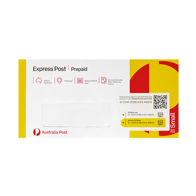 Australia Post Express Post Small DL Window Face Envelope – 100 Pack ...