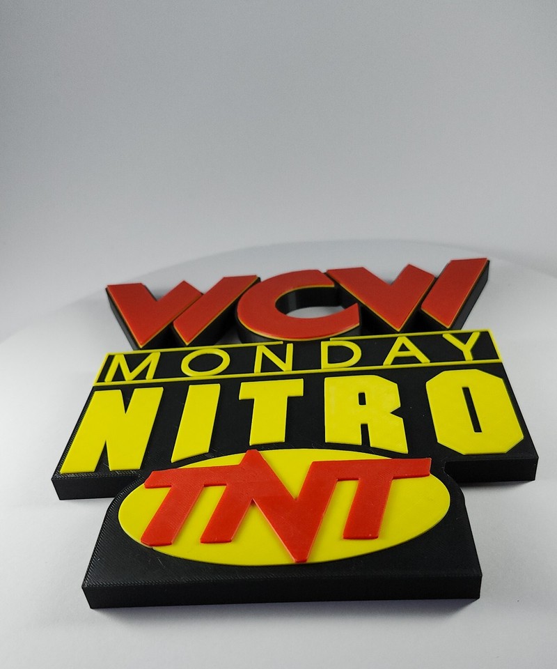 WCW Monday Nitro TNT - World Champion Wrestling 3D printed sign 8"x 8 ...