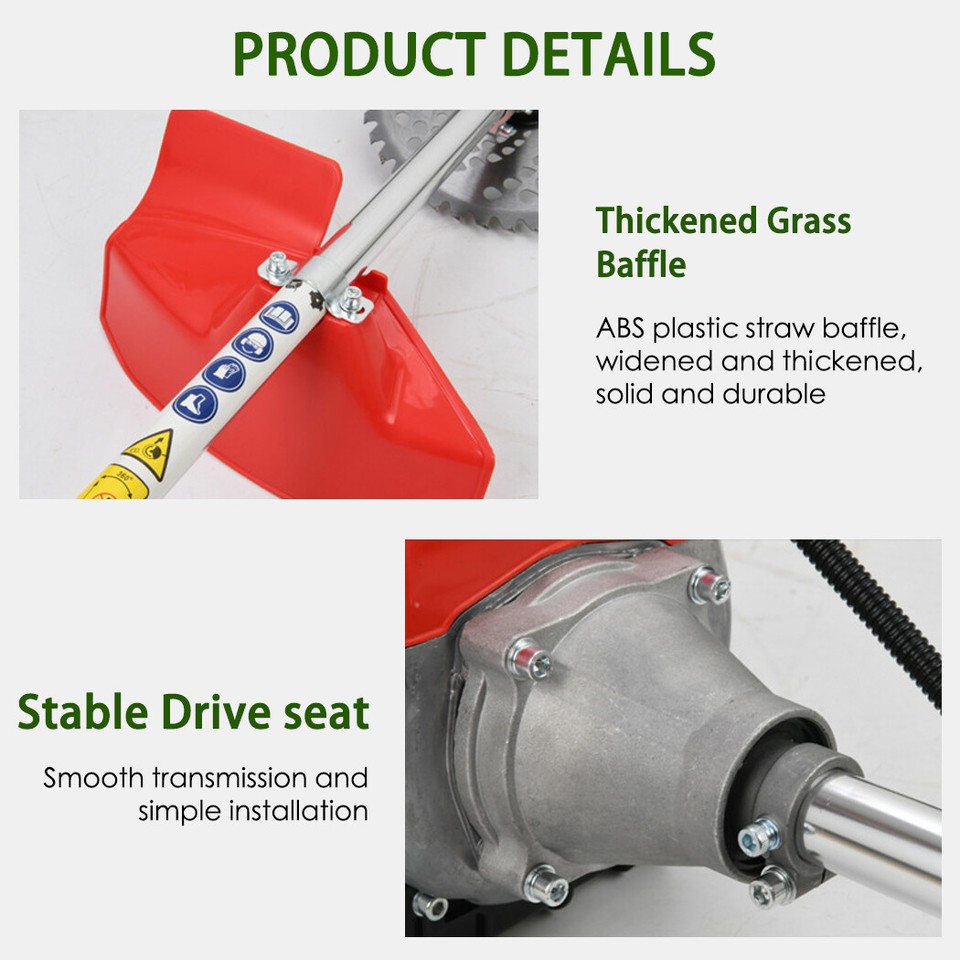 4 STROKE Brush Cutter Pole Whipper Snipper Lawn Trimmer Edger ...