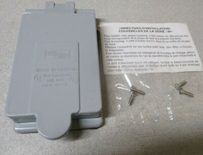 Hubbell Outside Outlet Weatherproof Cover PVC Gray "W" Series WGF-1510 ...