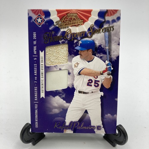 Rafael Palmeiro 2001 Absolute Memorabilia Home Opener Souvenirs Dual ...