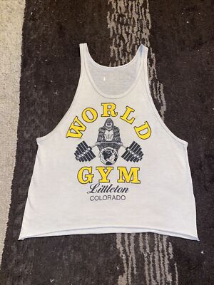 WORLD GYM Littleton Colorado Vintage Gorilla Graphic Tank Top Size S 36 ...