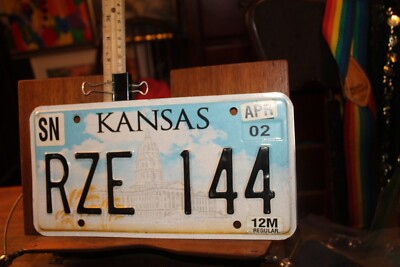2002 Kansas License Plate Shawnee County RZE 144 | eBay