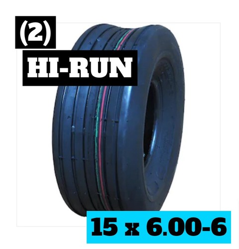 (2) New - 15x6.00-6 SU08 HI-RUN Ribbed Commercial Mower Tire 2PR | eBay