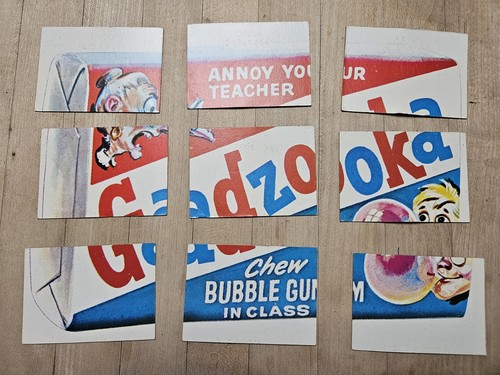 Vintage TOPPS WACKY PACKAGES Checklist, Gadzooka Chew Bubble Gum In ...