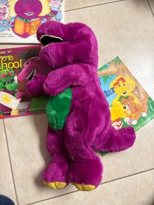 Vintage 1992 Lions Group Barney Plush Hand Puppet Purple Dinosaur 15 ...