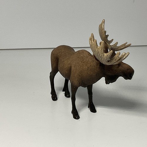 2016 Retired Schleich Bull Moose Male 5” Figure Wildlife Animal Nature ...