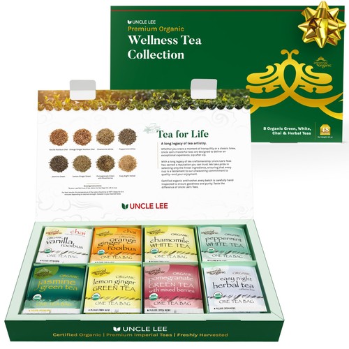 Uncle Lee’s Organic Tea Variety Gift Set – Wellness Collection with 8 ...