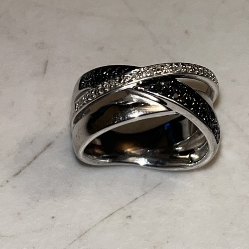 Vintage SUN Sterling Silver Overlap Ring Size 7 | eBay