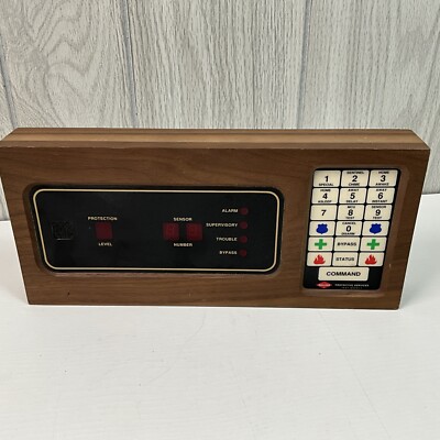 Vintage Rollins Protective Services Wood Grain Security System Control ...