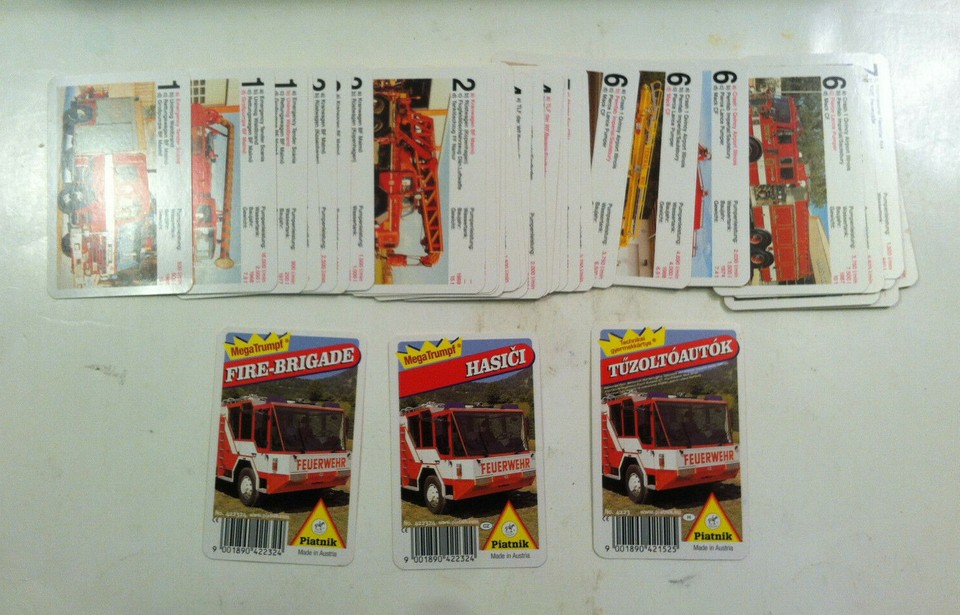Piatnik Mega Trumpf (Trumps) FIRE-BRIGADE Card Game. Used. | eBay