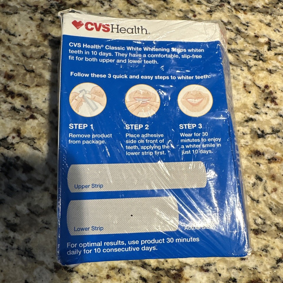 CVS HEALTH Classic Teeth Whitening Strips - 10 Treatments Exp 2026 | eBay