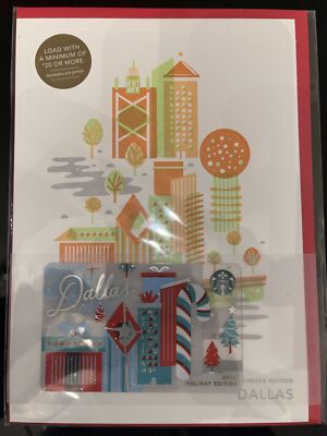 Starbucks 2016 Dallas Holiday City Card + Envelope Set | eBay