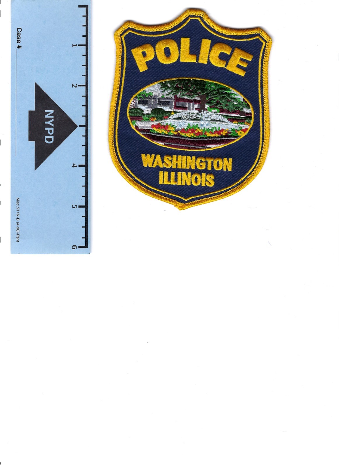 WASHINGTON ILLINOIS POLICE PATCH- COLORFUL FLORAL | eBay