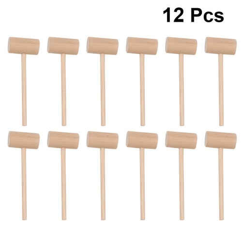 12 pcs Jewelry Hammers Natural Wood Small Wooden Mallets Chocolate ...