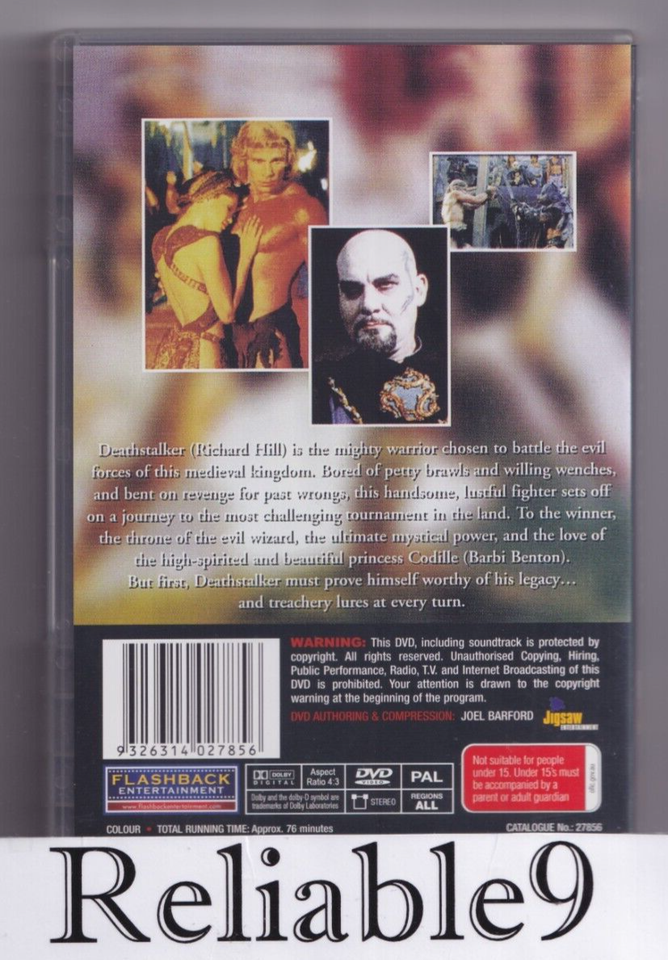 Richard Hill+Barbi Benton- Deathstalker DVD New not sealed All regions ...