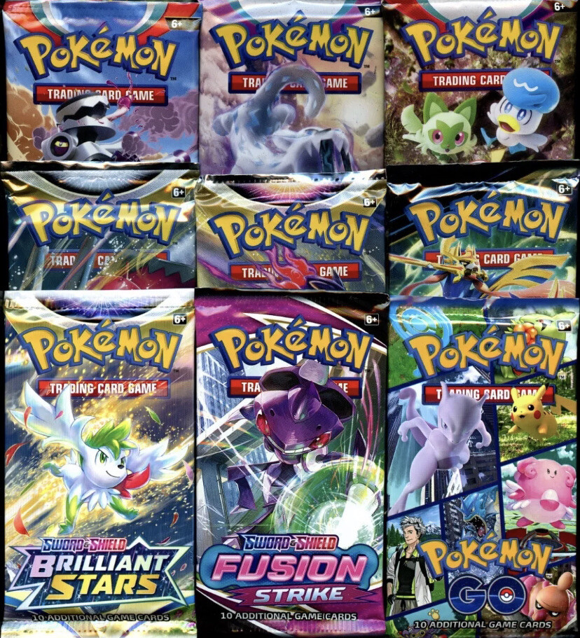 Shining Edition Pokémon TCG Mega Deluxe Lot 6 Booster Packs Modern ...