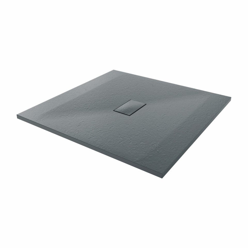Quadrant/Square/Rectangle Shower Tray SMC Slate Effect Anthracite ...