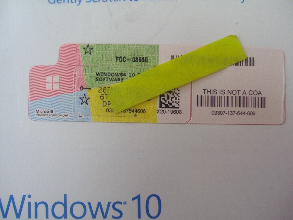 Microsoft Windows 10 Pro 64 bit x64 64 Bit DVD Full English MS WIN 10 ...