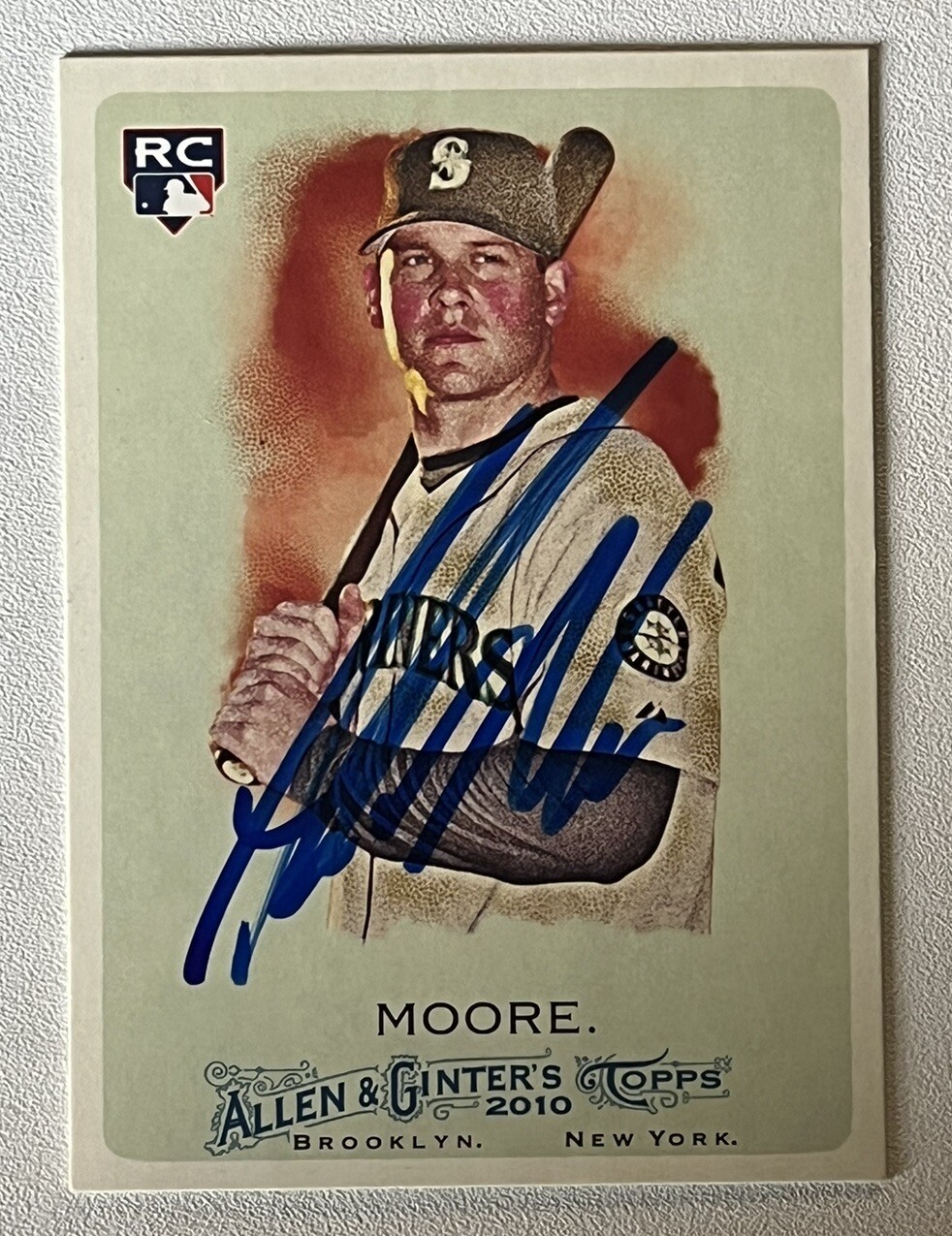 Adam Moore Signed 2010 Topps Allen & Ginter #253 Seattle Mariners Auto ...