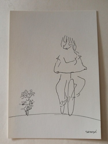 Carte postale postcard Sempé Simple question d'équilibre | eBay