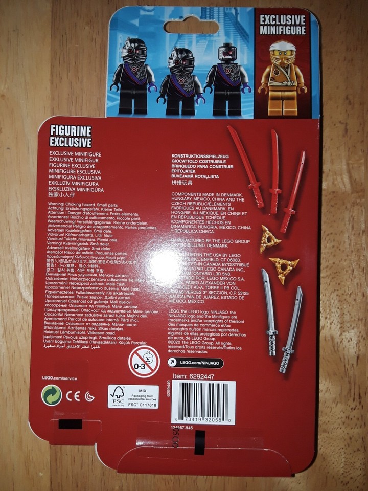 LEGO Ninjago 40374 Legacy Golden Zane Minifigure Accessory Set NEW ...