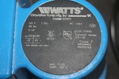 Watts 500800 Premier Instant Hot Water Recirculating Pump System with ...
