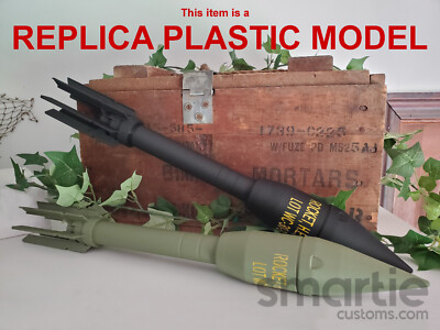 DUMMY M6A1 M7A1 60mm HEAT Bazooka Rocket Round - Accurate Size Plastic ...