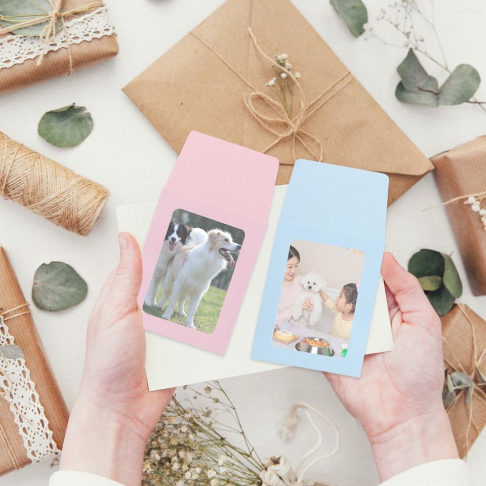 30 Pcs Holiday Card Frames Envelope with Window Blank Photo Holder ...