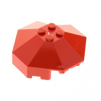 1x Lego Cockpit Window 6x6x2 Red Octagonal Roof Dome 2418b | eBay