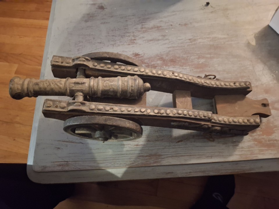 Vintage handmade Brass and Wooden Decorative miniature old model Gun | eBay