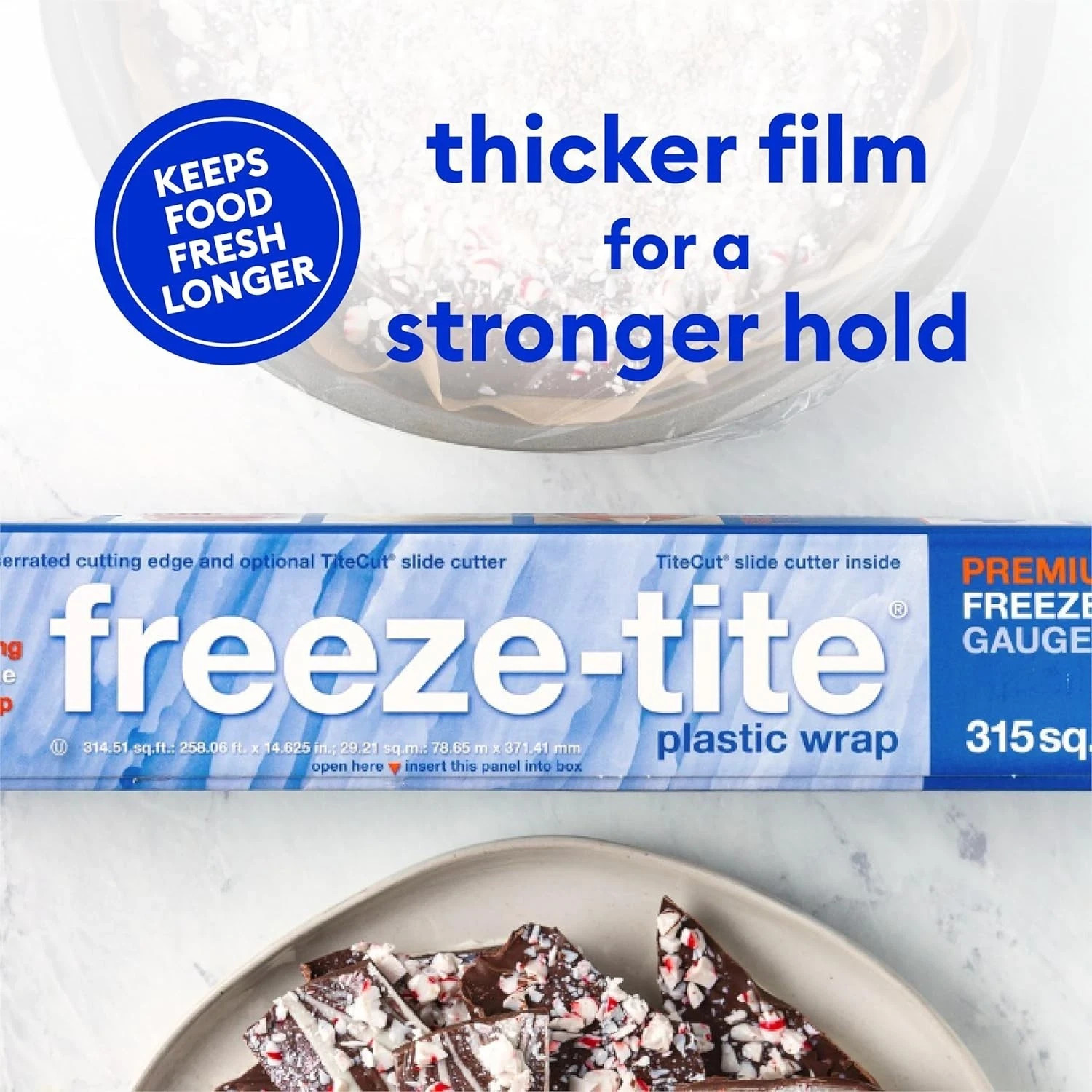 Lot of 3 Freeze-Tite Premium Plastic Freezer Wrap with Slide Cutter ...